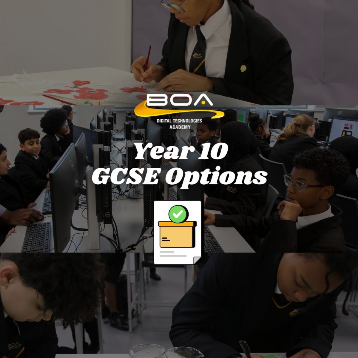 BOA Digital - GCSE Preferences Confirmed for Year 10 Students
